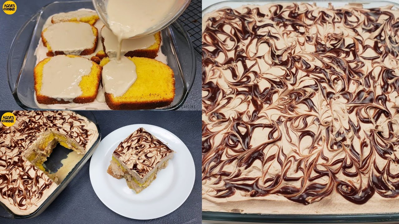 Milk Cake, Coffee Malai Cake Dessert No BAKE Recipe For Eid Dawat by ...