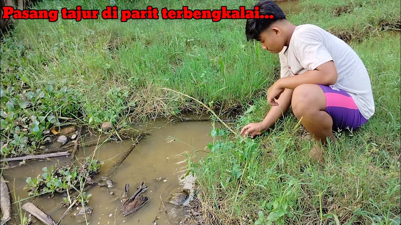 jangan pasang pancing tajur di parit ini....😱 - YouTube