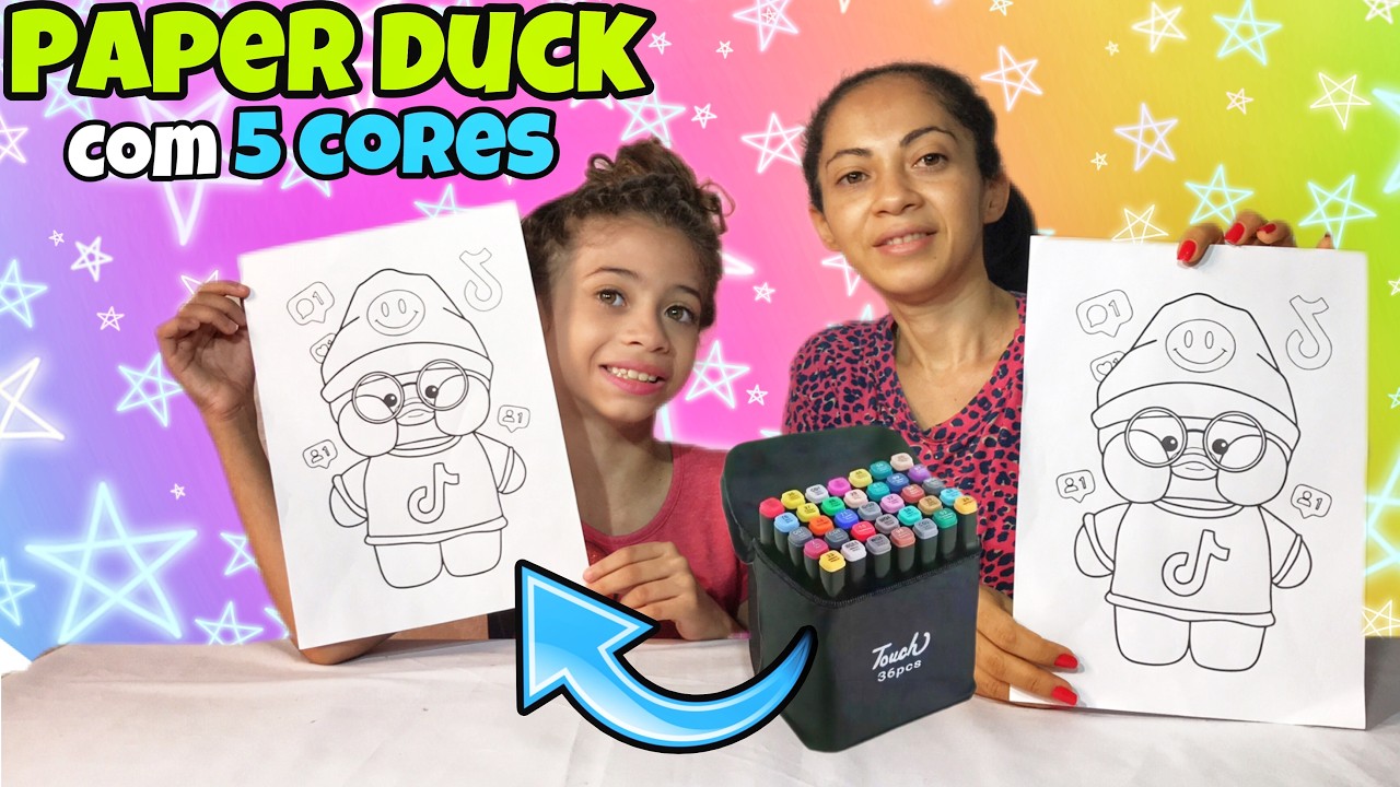 COLORINDO PAPER DUCK COM 5 CORES! PATO VIRAL DO TIKTOK - YouTube