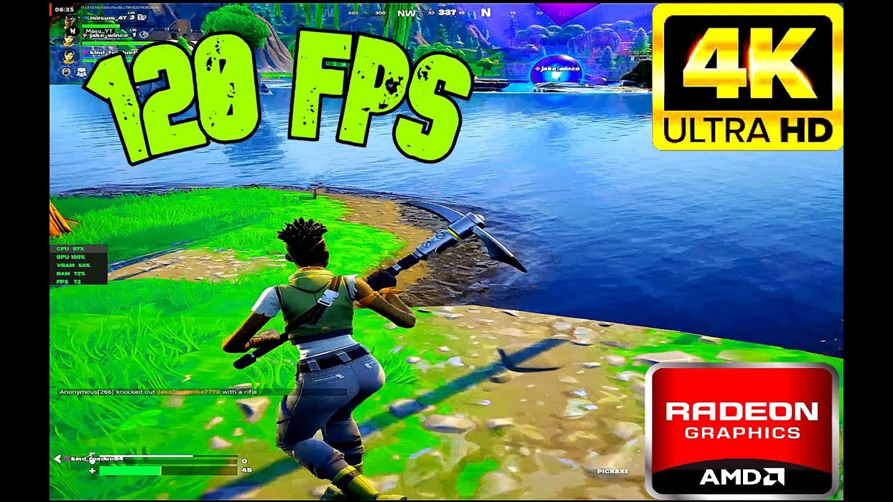 Fortnite 120 FPS 4K GamePlay | Fortnite Full Graphics | i7 4th Gen Rx ...