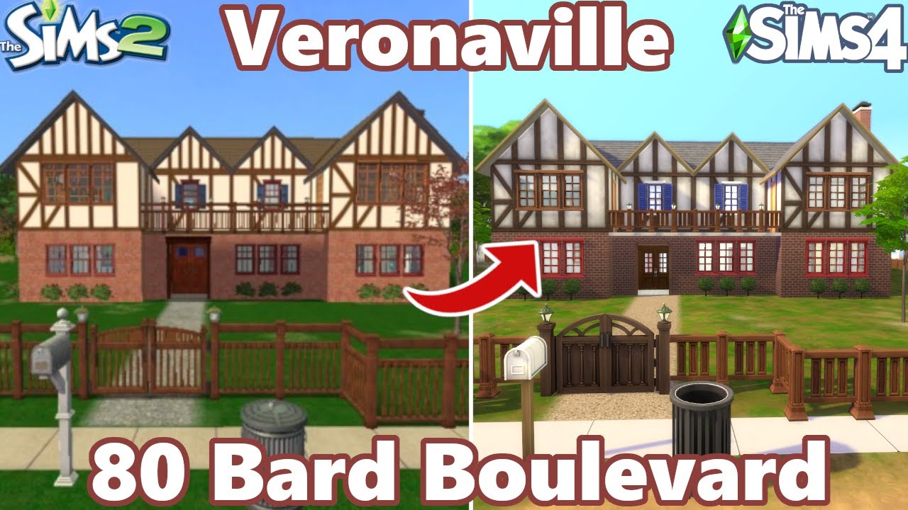 SIMS 2 VERONAVILLE: 80 BARD BOULEVARD in SIMS 4 🏠 | Recreating ...