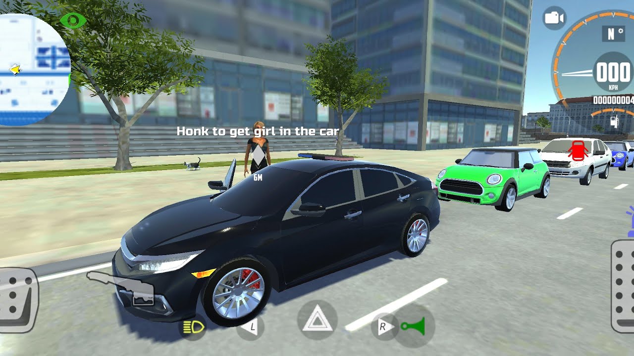 Car Simulator Civic: City Driving | Bring Girl to Destination, Cab ...