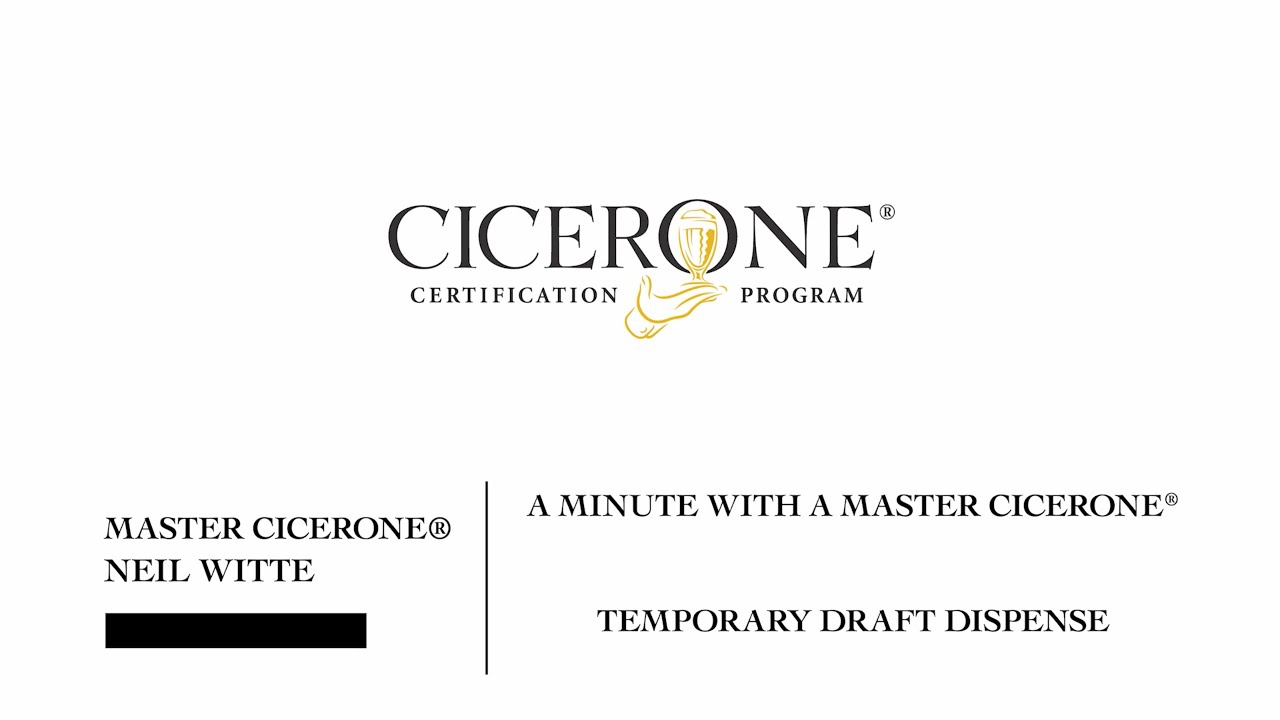 A Minute with a Master Cicerone - Temporary Draft Dispense - YouTube