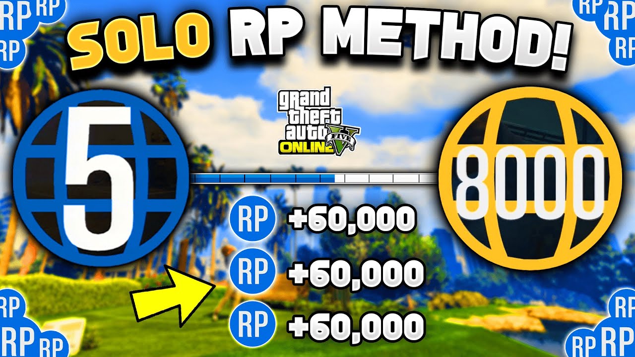 Easiest SOLO GTA 5 RP Method! *AFTER PATCH 1.68* Rank Up Very FAST! GTA ...