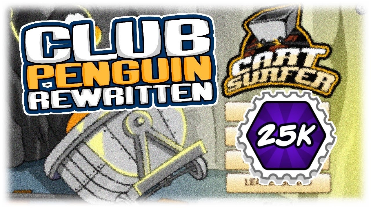 Club Penguin Rewritten: Purple Cart Surfer Stamp - 25,000 Points - YouTube