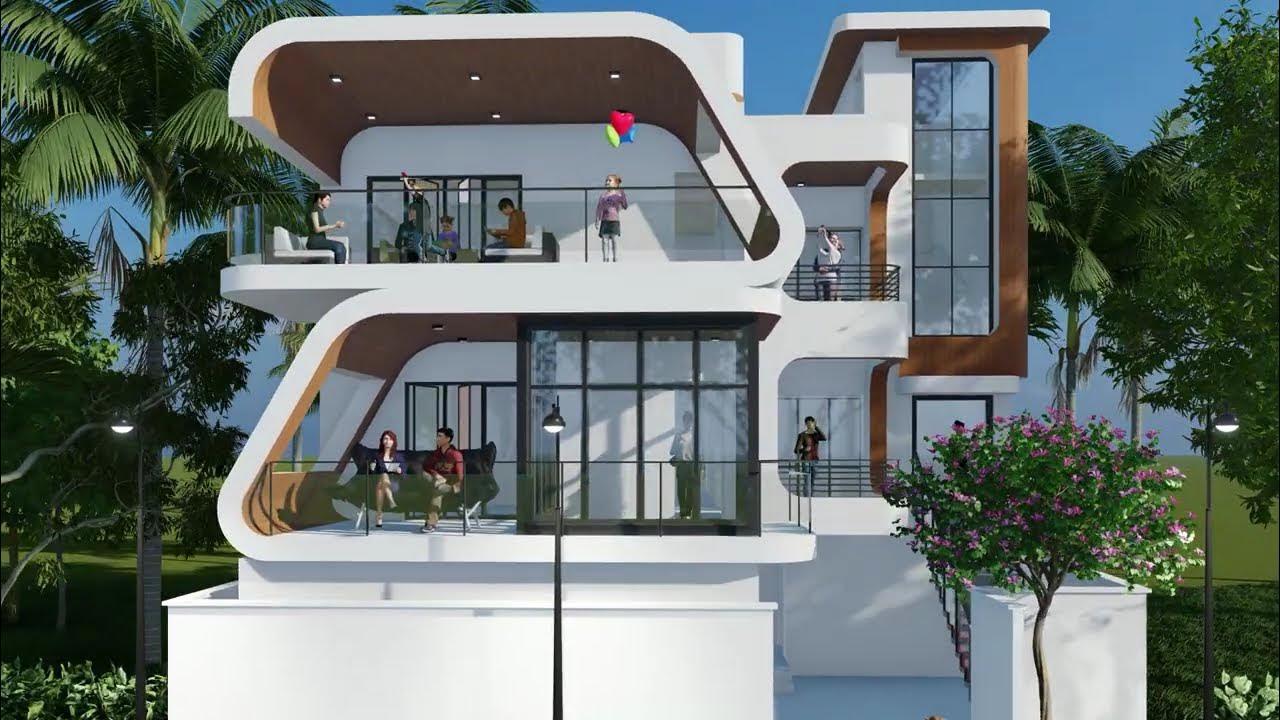 Exterior Design of Building by using Layer Visibility in Lumion - YouTube