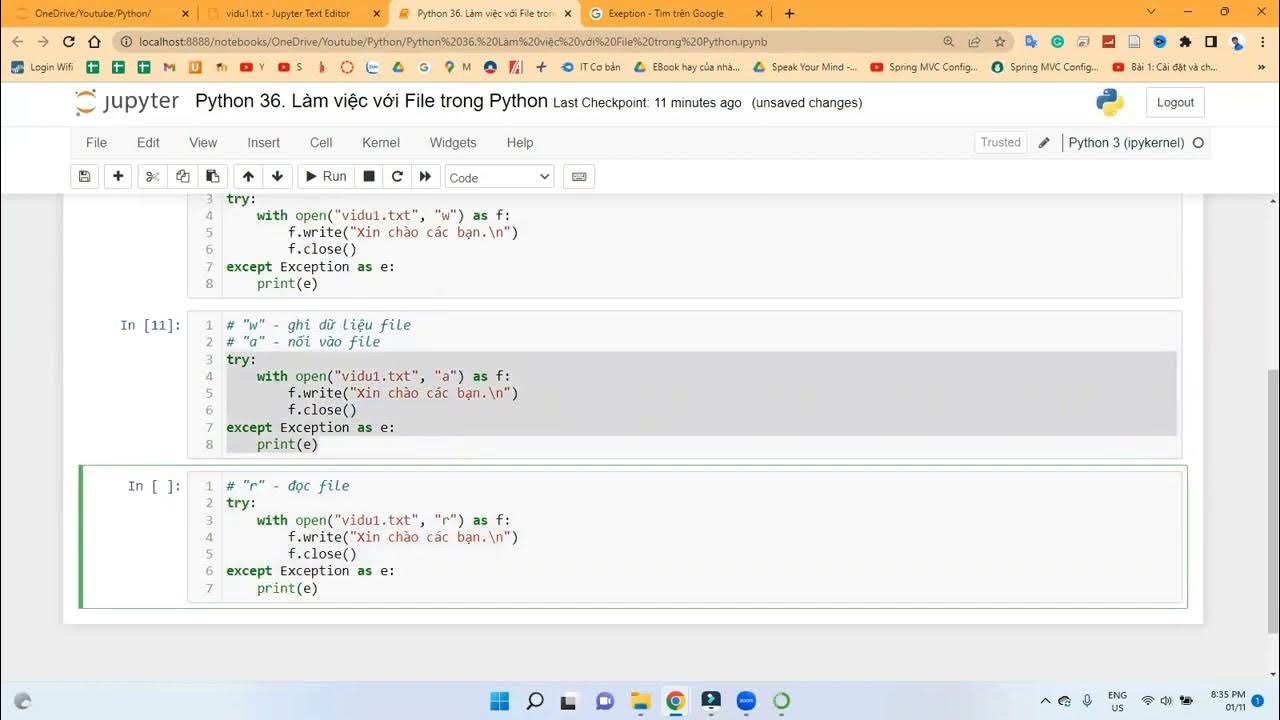 Lập trình Python Cách đọc và ghi file trong python - YouTube