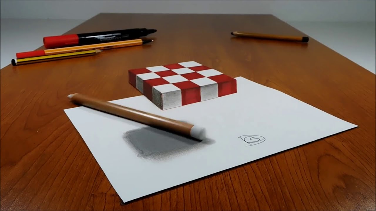 79 3d Trick Art On Paper Floating Chess Youtube