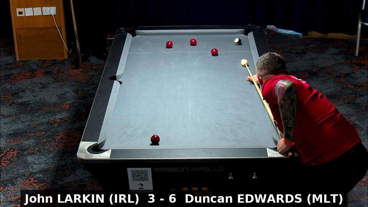 Euro 8 Ball | John LARKIN (IRL) vs Duncan EDWARDS (MLT) - YouTube