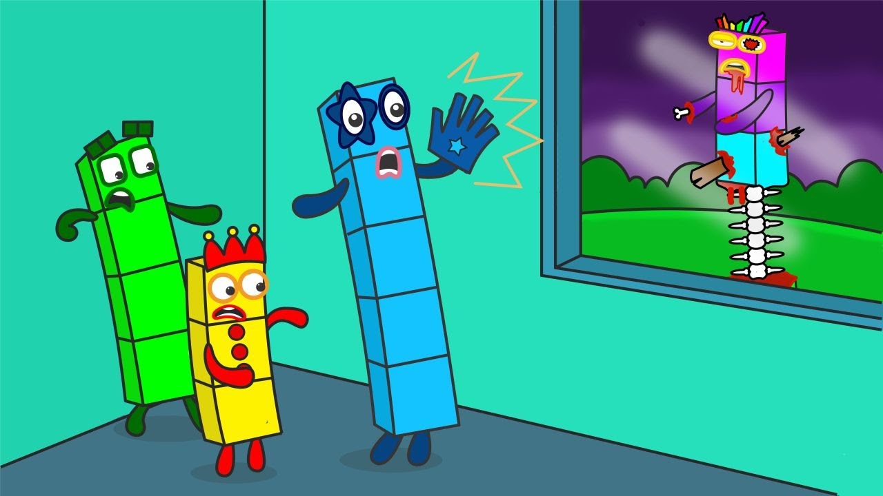 Oh no, Numberblocks 7 Zombies haven't eaten tonight - Numberblocks ...