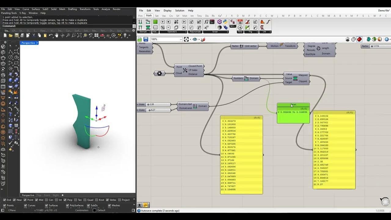 Grasshopper 3D - Closest Point - Beginners - Part 2 - Adding Remap Numbers - YouTube