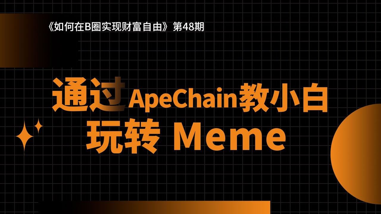 【第48期】通过 ApeChain 教小白如何玩转 Meme！ - YouTube