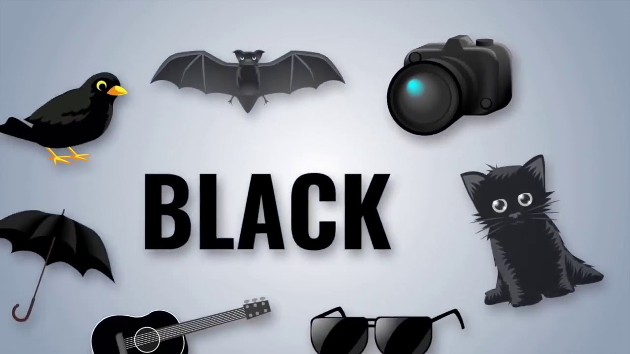 Learn colors Black - YouTube