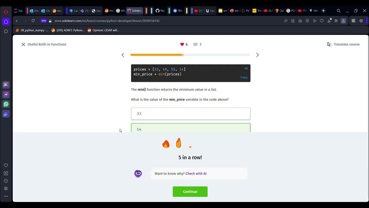 50 Useful Built in Functions | Python Developer | Sololearn - YouTube