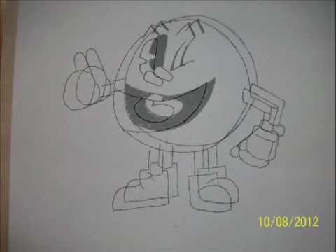 how to draw pacman step by step - YouTube