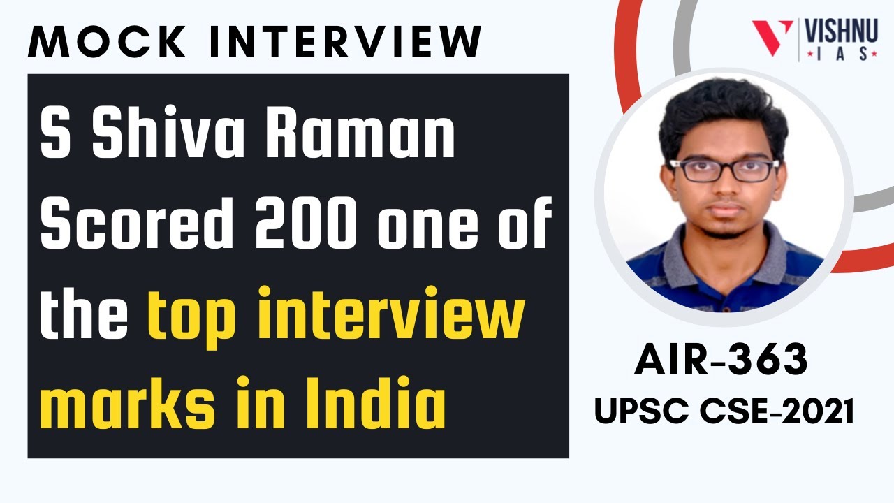 S Shiva Raman Scored 200 one of the top interview marks in India | Mock ...