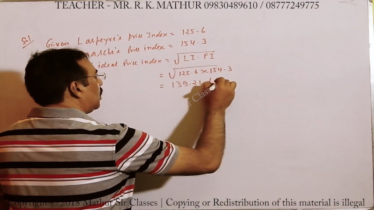 Fisher's Ideal Price index number Year 2007, 2008 Solved Sums ...