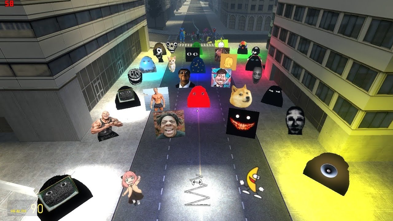 Angry MUNCI Family, Banana, Anya, Selene Delgado, The Rock, Obunga ...