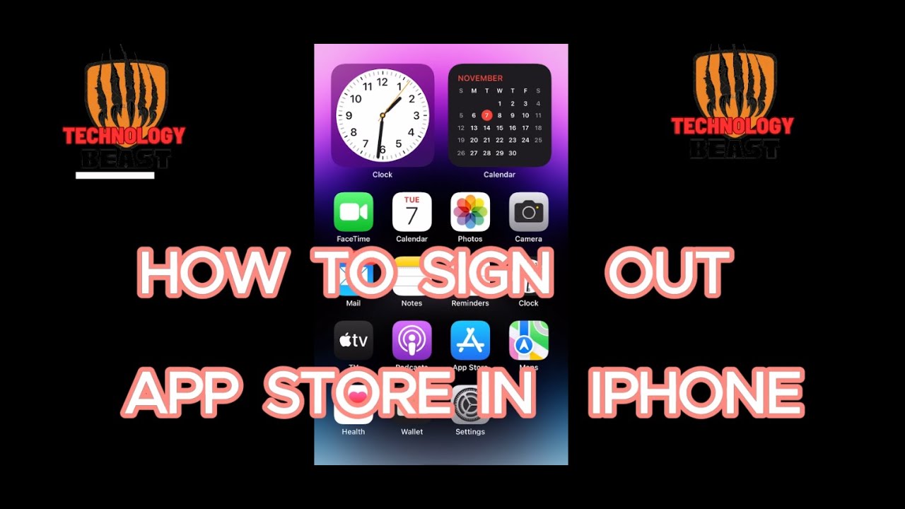 How To Sign Out Of App Store Apple iPhone - YouTube