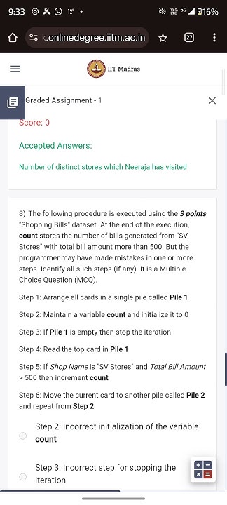 IITM BS DEGREE computational thinking week 1 graded assignment solution #iitmadras #bsdegree ...