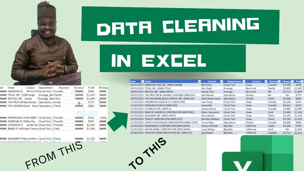 Introduction to Data Cleaning In Excel for Beginners 2024 - YouTube