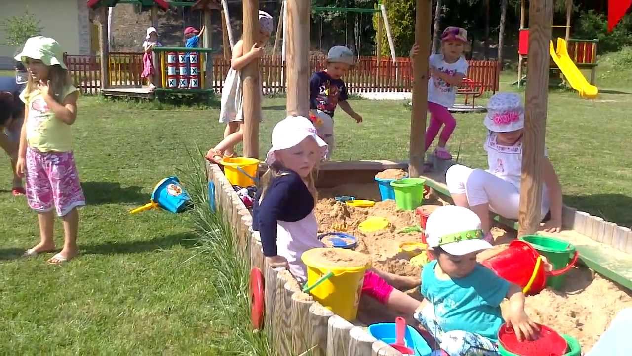 baby enjoy outside with friends ( kinder garden ) - YouTube