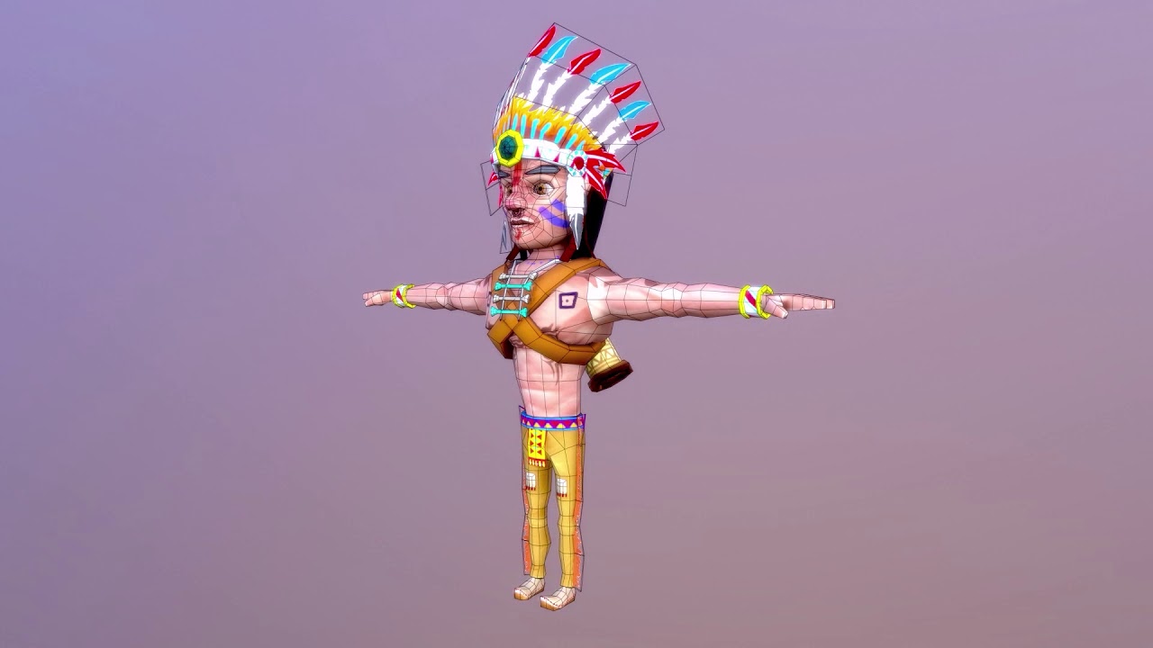 Native American Mobile Game Character - YouTube