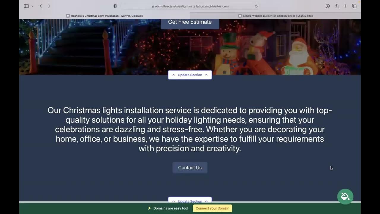 How to Make Simple Website for Christmas Light Installation Business - No Coding - YouTube