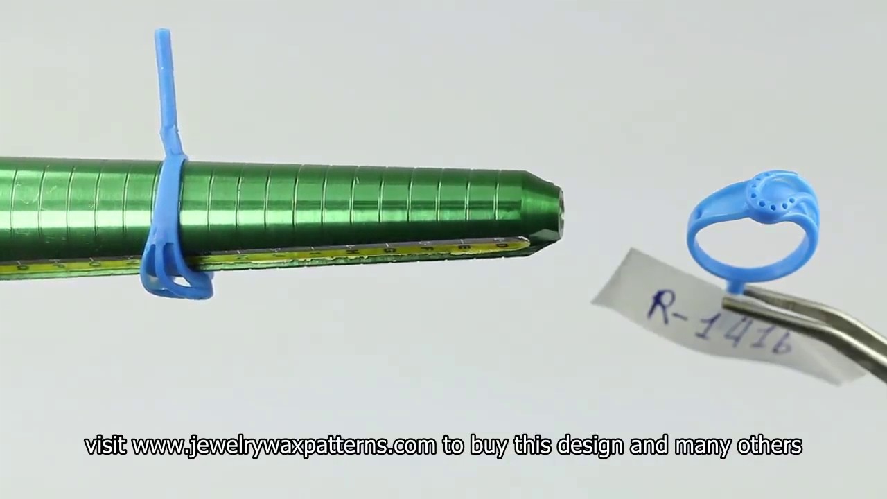 Jewelry wax design pattern for lost wax casting - YouTube