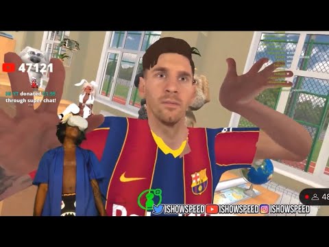 IShowSpeed Pressed Messi on VR chat - YouTube