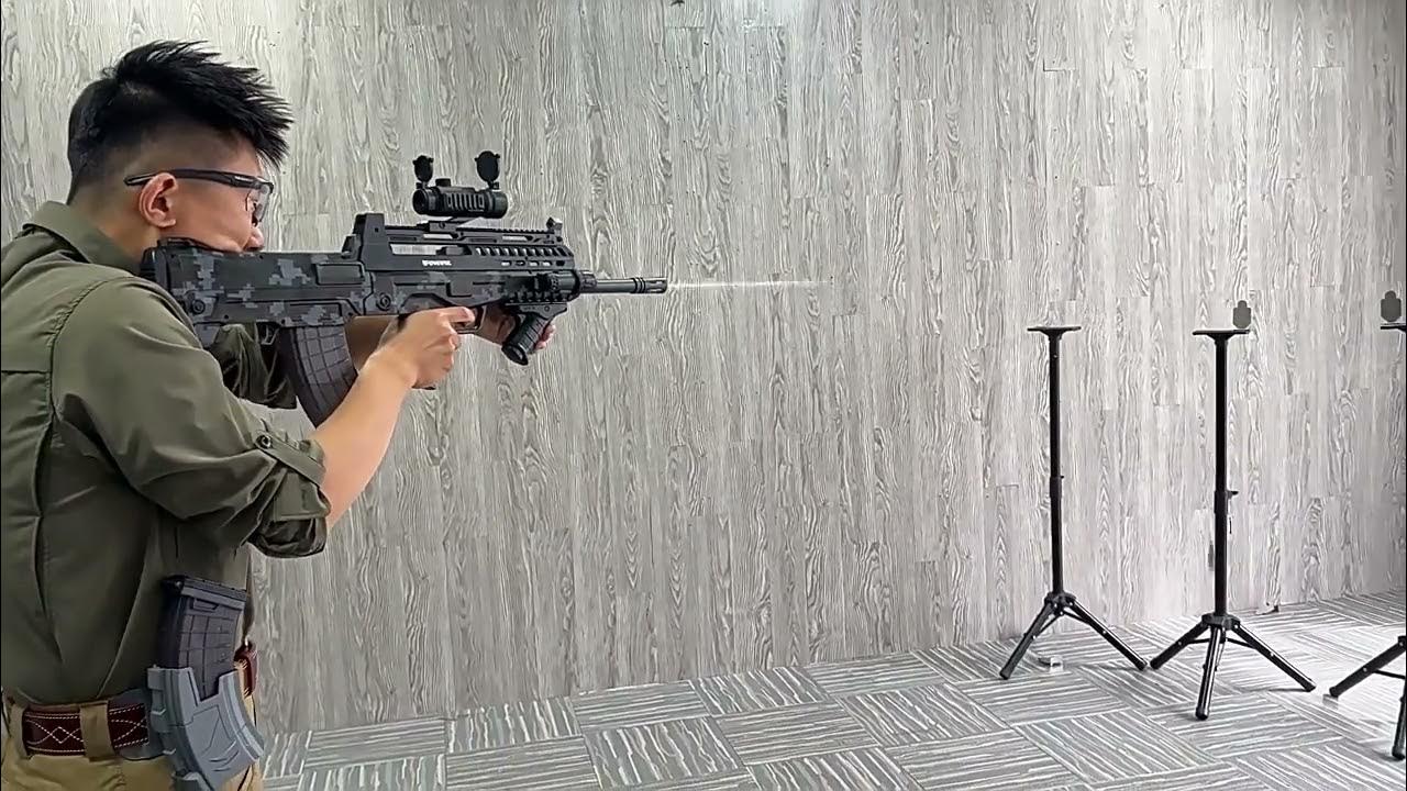 QBZ-97 Mag-Fed Electric Water Blaster Shooting - YouTube