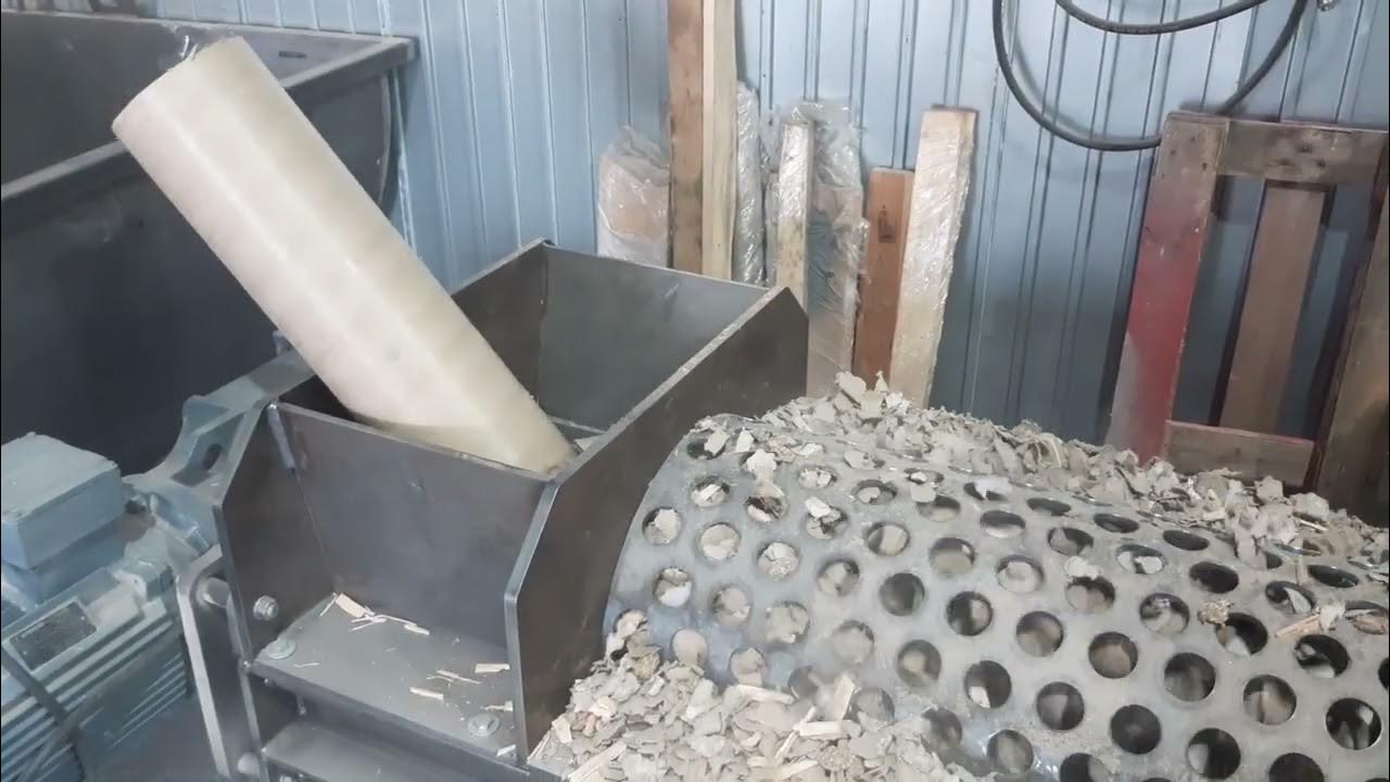 Cardboard Cores grinding with PYTHON-G(grinder) test - YouTube