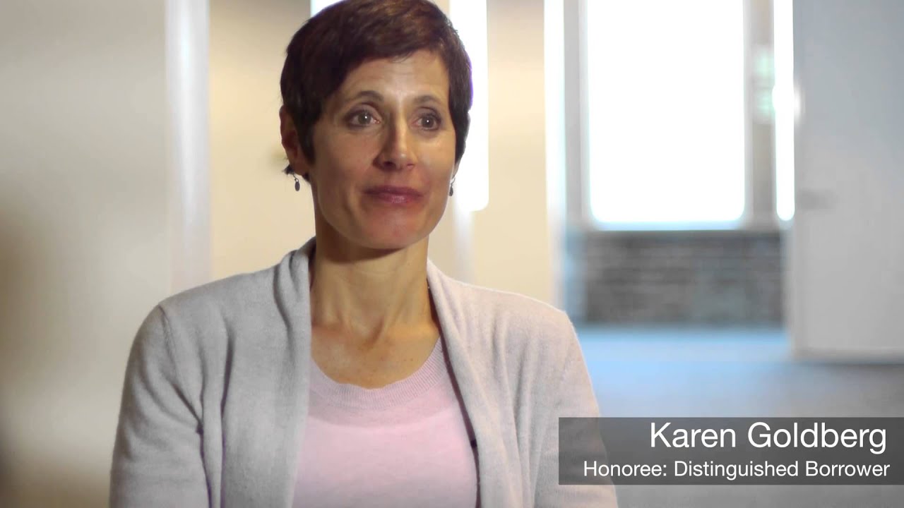 Karen Golderg is honored as a Distinguished Borrower - YouTube