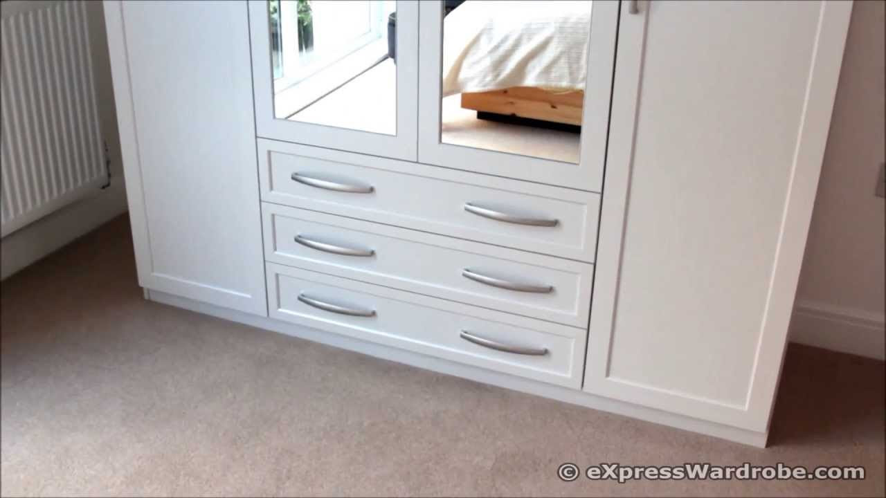 Home Brand Oslo 4 door 3 drawer Mirrored Wardrobe from Very