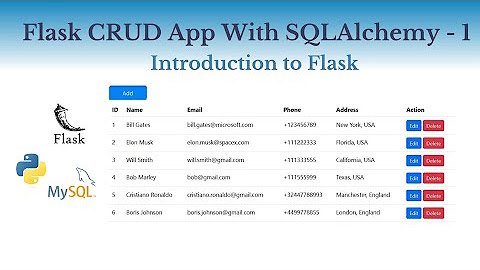 Flask Crud App with SqlAlchemy - YouTube