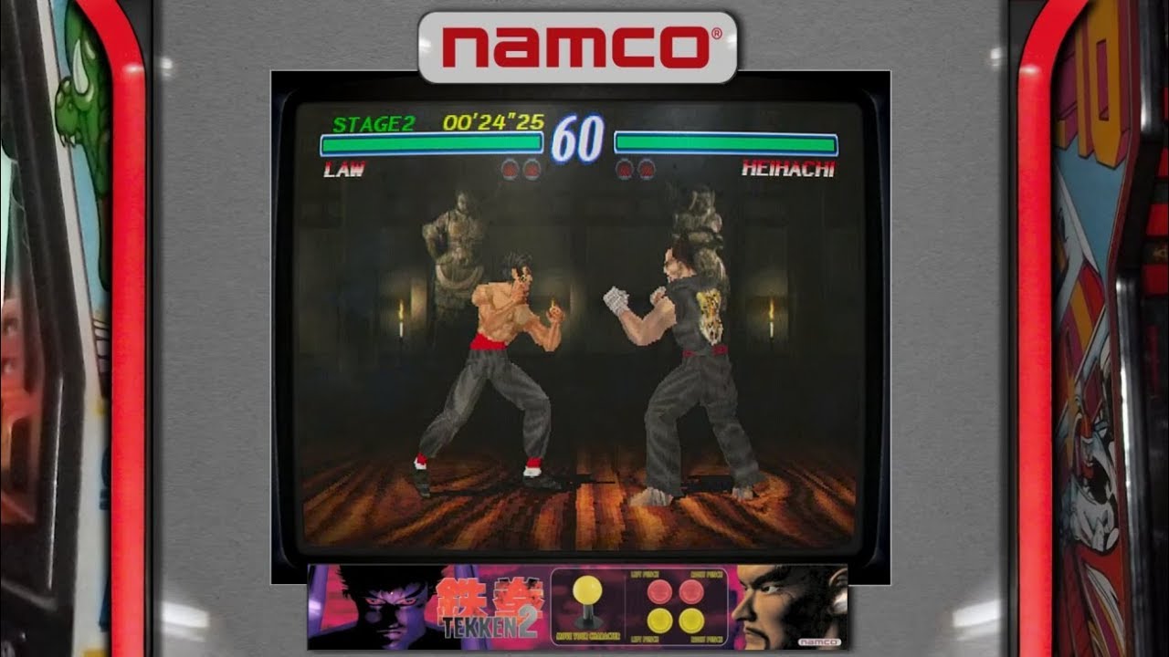 Tekken 2 - Realistic Arcade Bezels for Mame - YouTube
