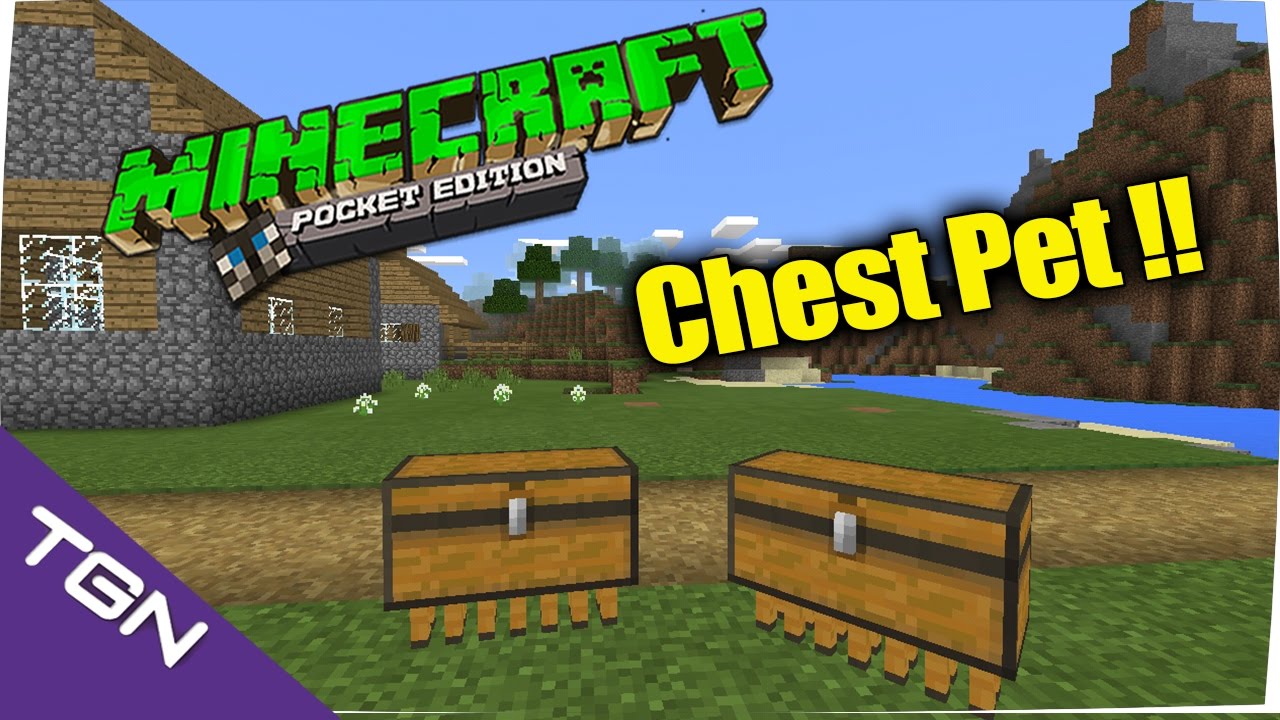 MINECRAFT PE 1.0.0-Chest Pet Add-on - YouTube