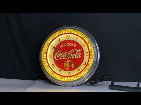 Vintage Coca Cola Neon Spinner Clock - YouTube