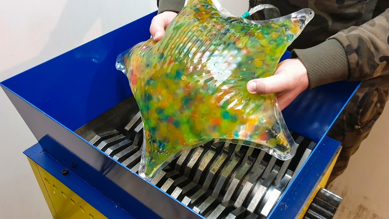 Experiment Shredding 10000 Orbeez Satisfying - YouTube