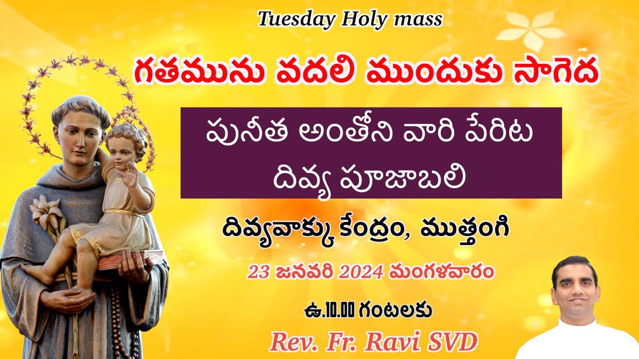 Rev. Fr. Ravi SVD | 23-01-2024 | Tuesday Holy Mass in Telugu | Divine ...