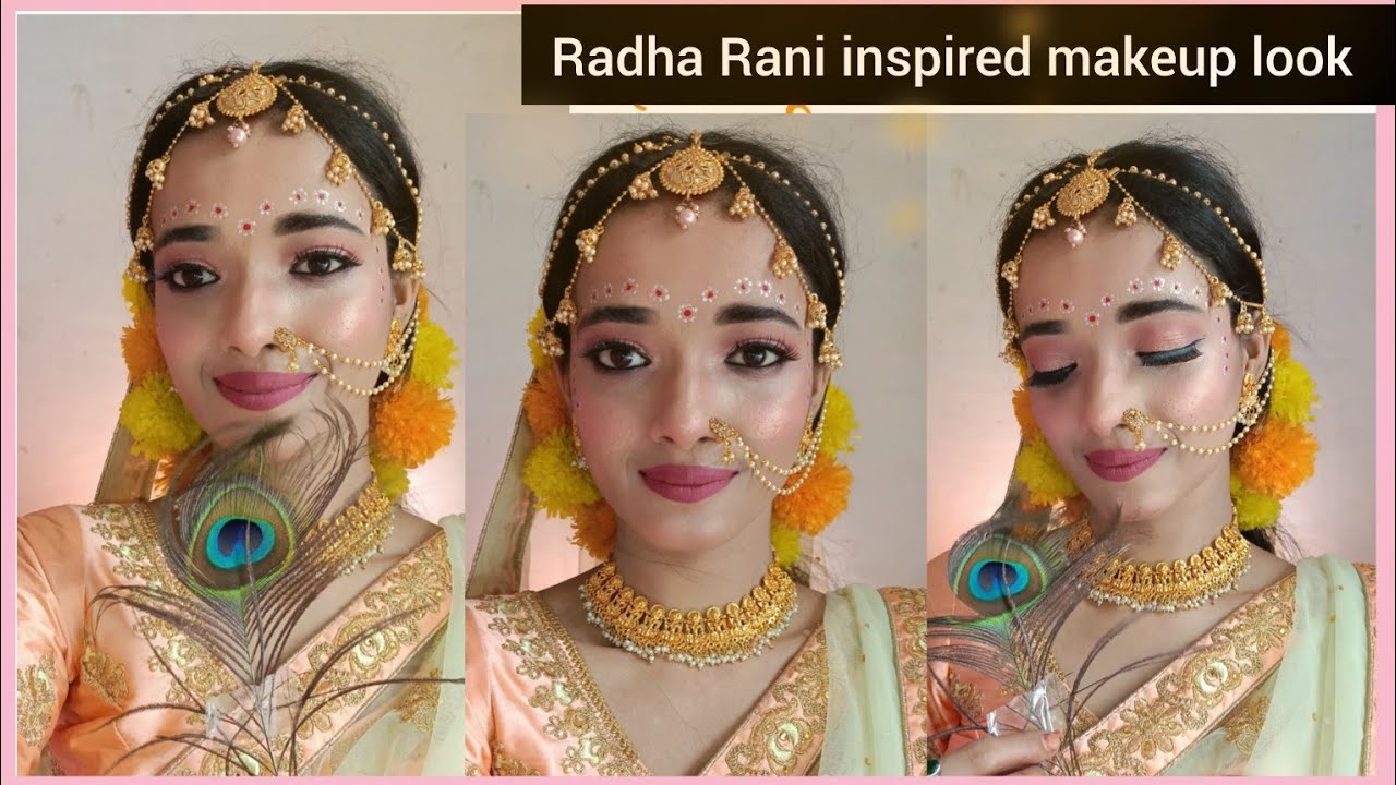 Happy Janmashtami 🙏 💙Radha Rani inspired makeup look 🪄#krishna # ...
