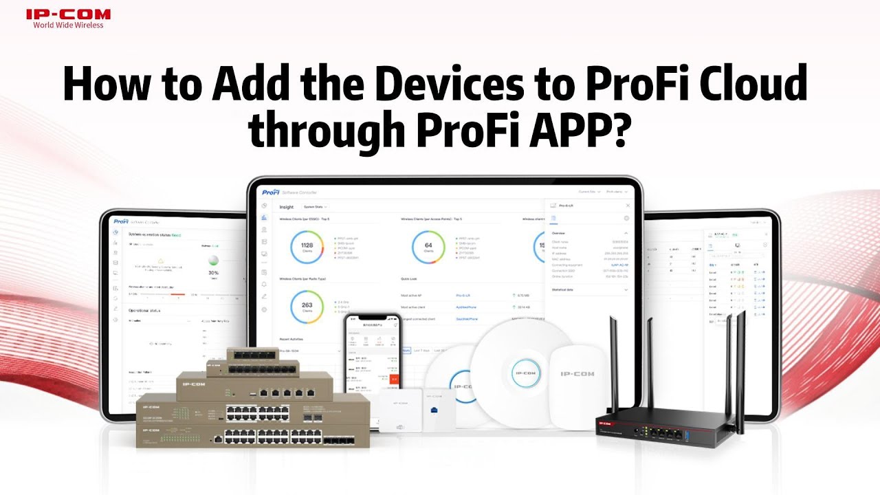 IP-COM How to add the network devices to ProFi Cloud Management through ProFi APP - YouTube