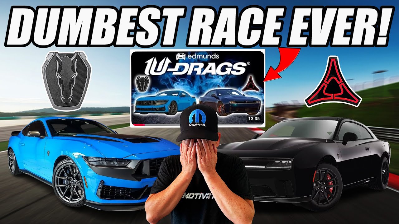 MUSTANG DARK HORSE VS DODGE DAYTONA SCAT PACK EV DUMBEST RACE EVER ...