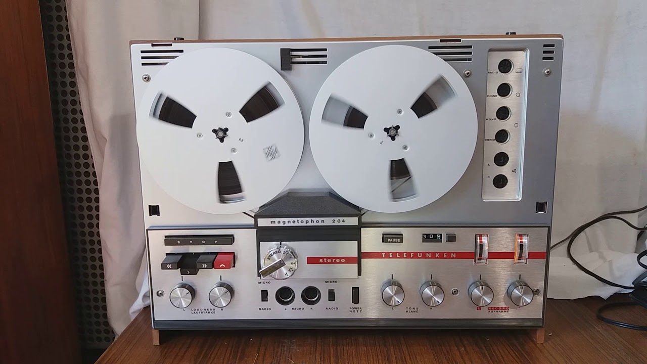 Telefunken Magnetophon 204 Reel to Reel Player - YouTube