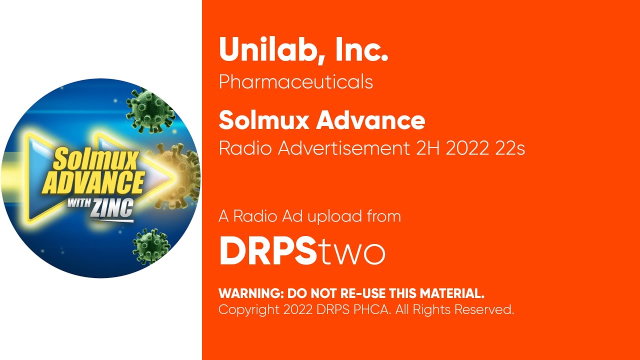 Solmux Advance with Zinc Radio Ad 2H 2022 22s - YouTube