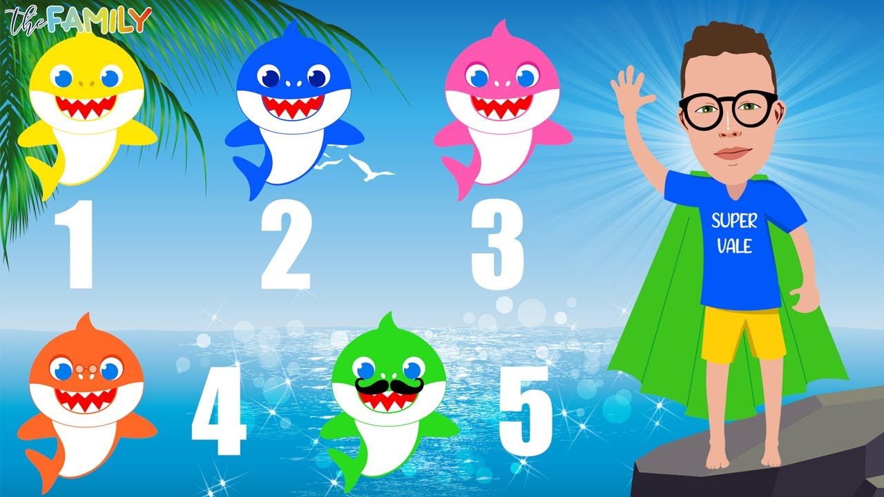 SUPERVALE learns numbers with a BABY SHARK!!! - YouTube
