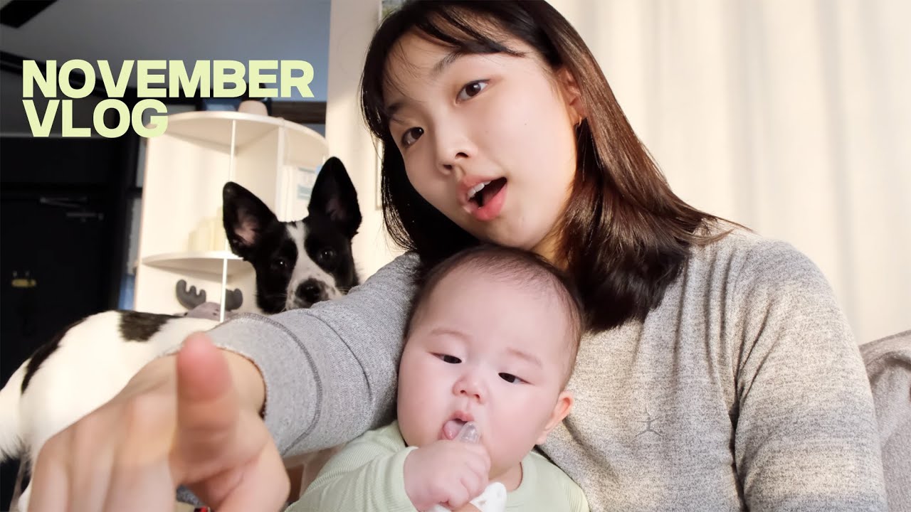 11월 브이로그 4개월 아기 재우기 애개육아 가족 집들이 흑미 3살 생일파티 스타필드 나들이 오랜만에 오프라인 행사