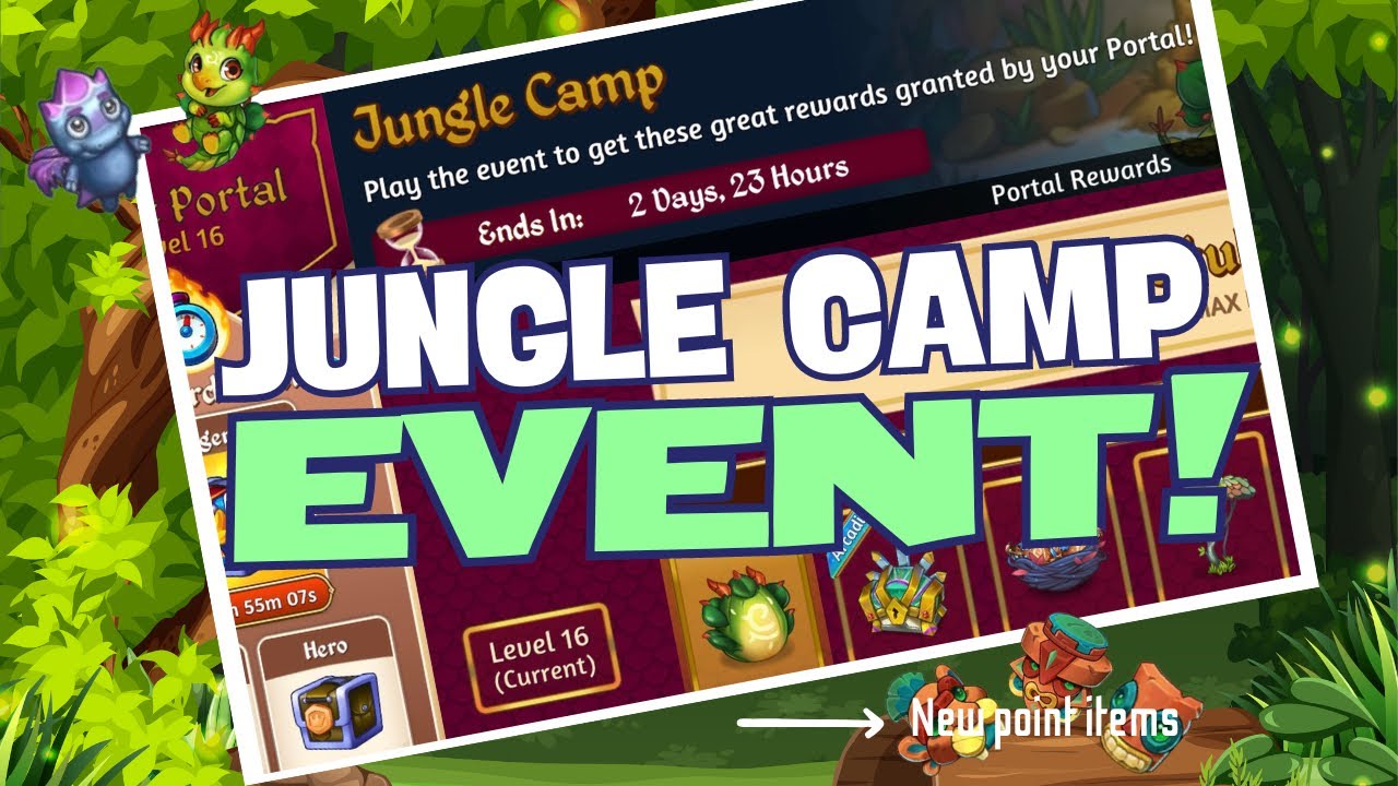 MERGE DRAGONS JUNGLE CAMP EVENT! New dragon whelp & point items! Cloud ...