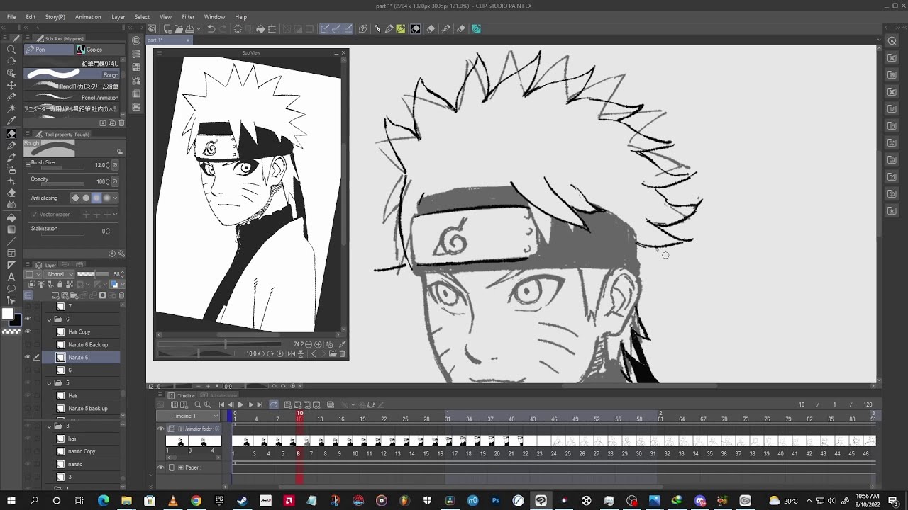 Naruto Close Up Scene Animation work in progress Time Lapse - YouTube