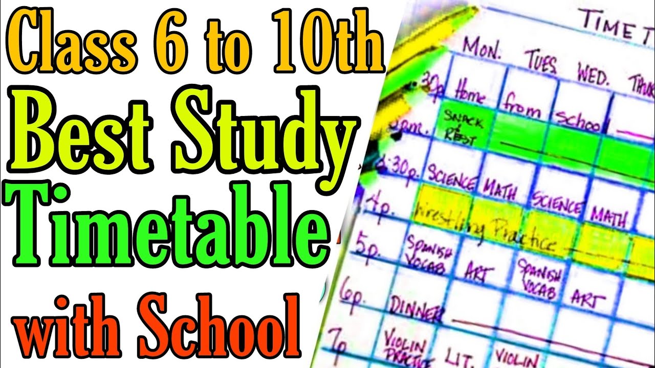 Best Timetable With School Study Routine For Class 6 To 10th Hamari Best Timetable With School Study Routine For Class 6 To 10th Hamari